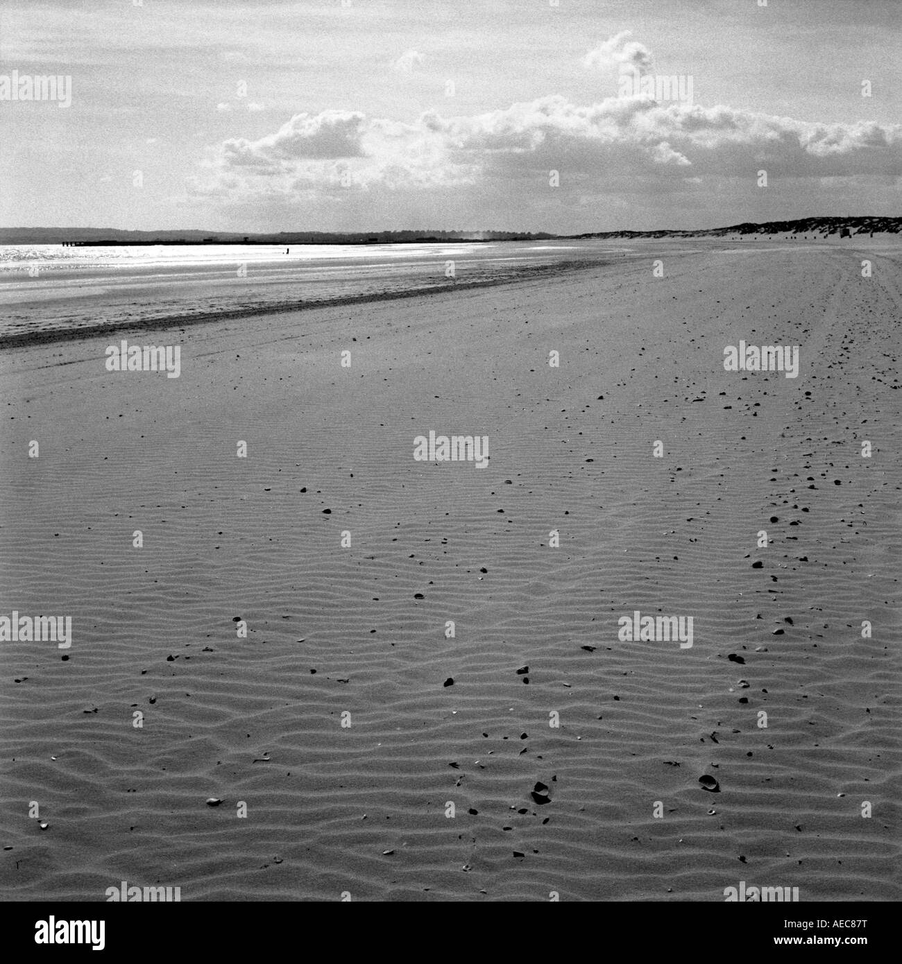 White stretch of sand Black and White Stock Photos & Images - Alamy