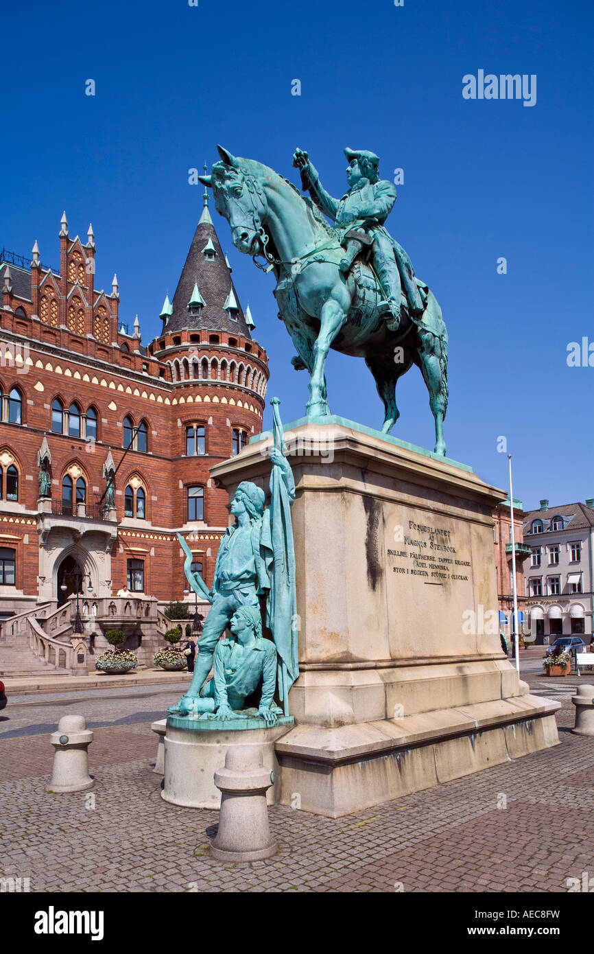 Statue of Magnus Stenbock Swedish military and diplomatic figure town ...