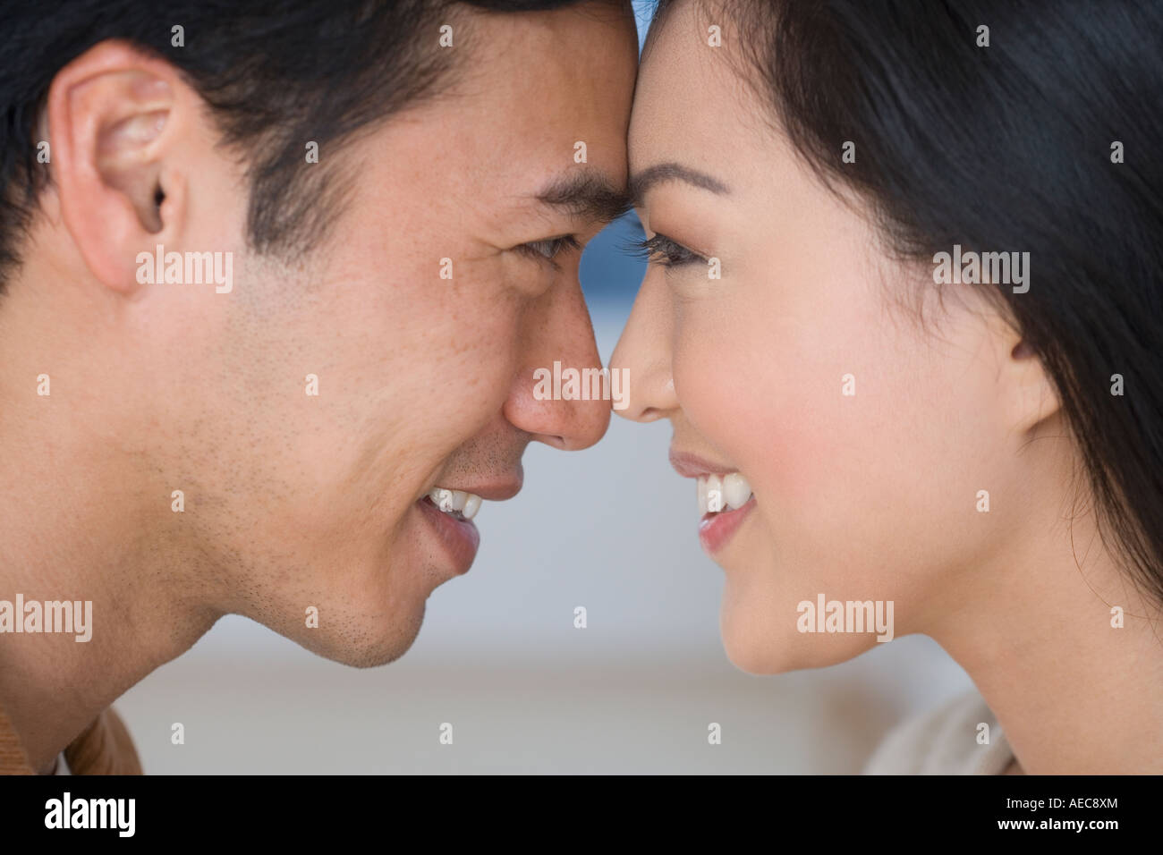 Two men foreheads touching hi-res stock photography and images - Alamy