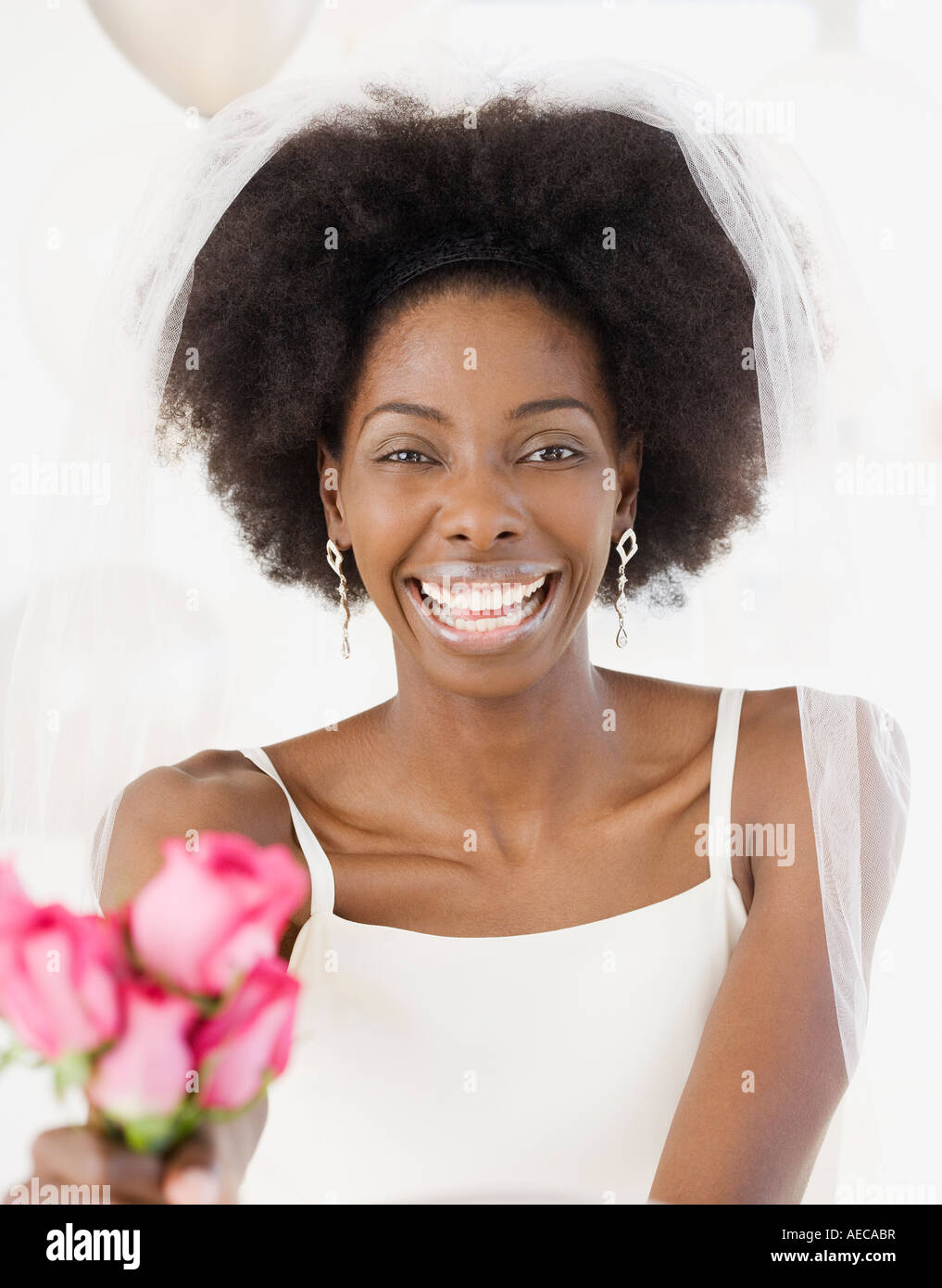 African bride holding bouquet hi-res stock photography and images - Alamy