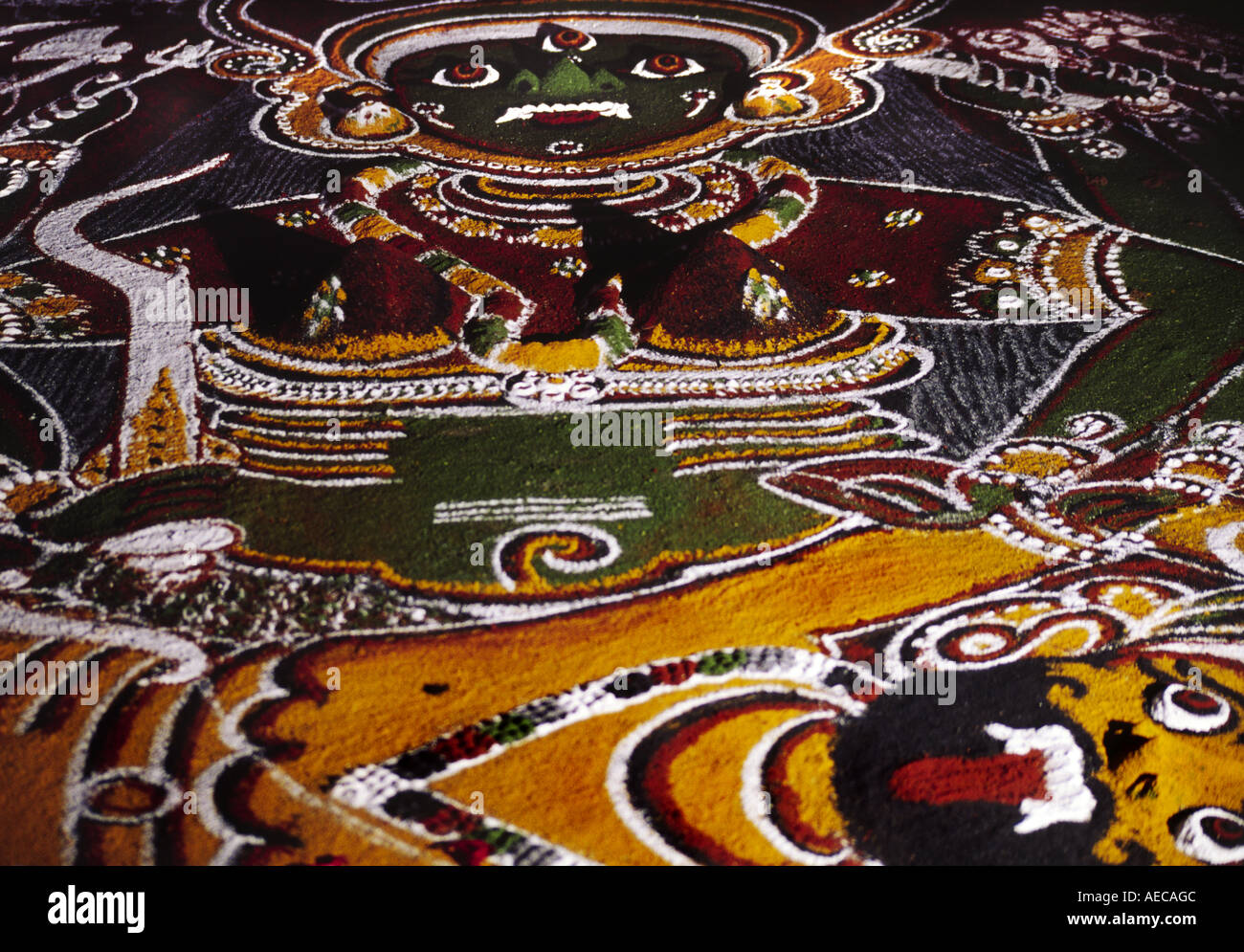 A composition from the Kalam of Kerala, India Stock Photo - Alamy