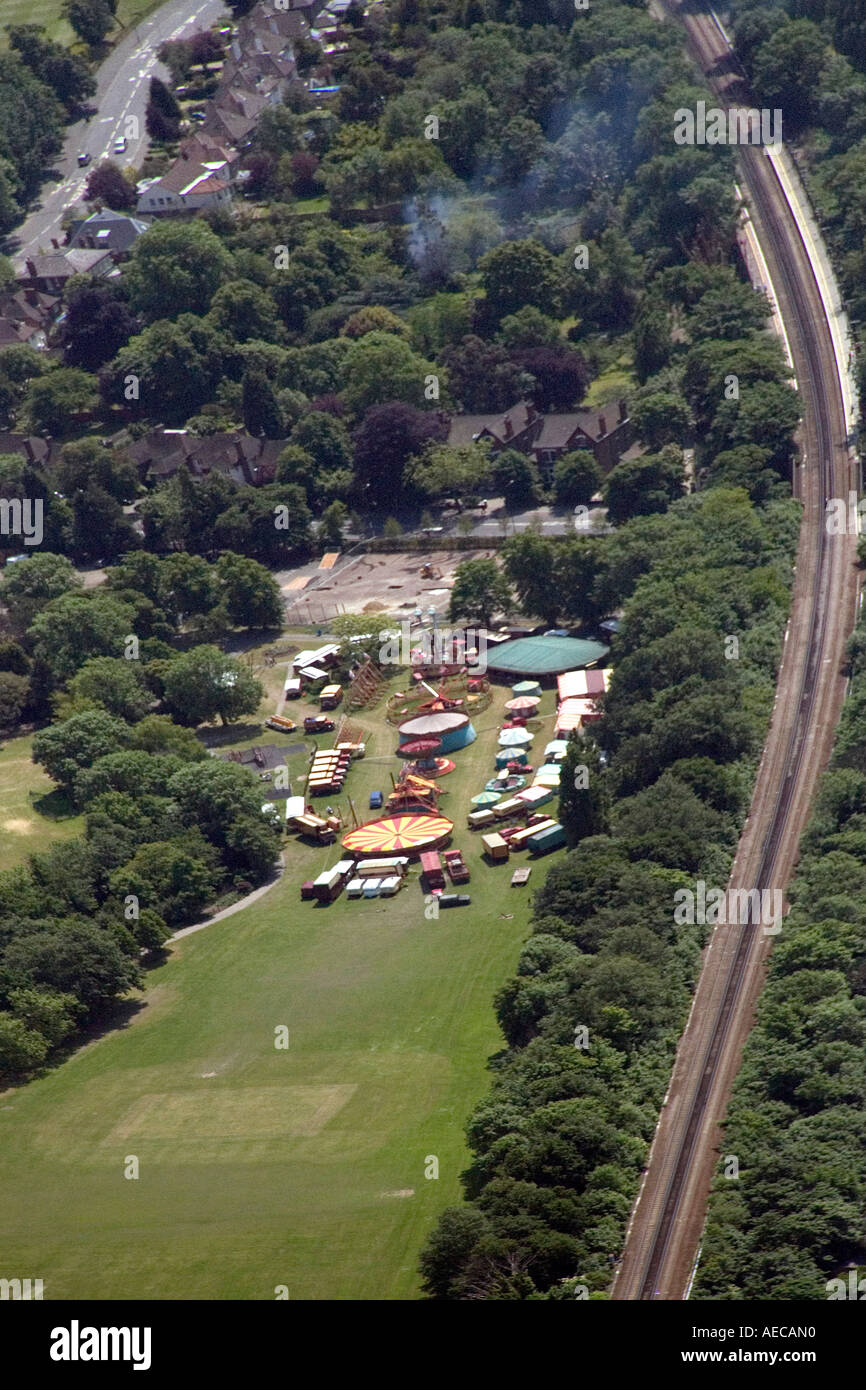 Aerial view of a funfair in London England Stock Photo - Alamy