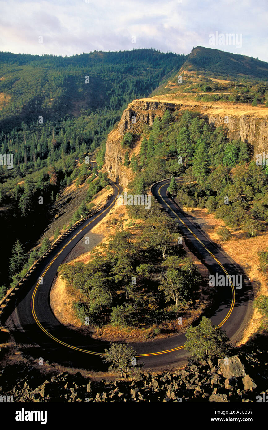 Elk255 5838 Oregon Columbia River Gorge landscape at Rowena Crest near ...
