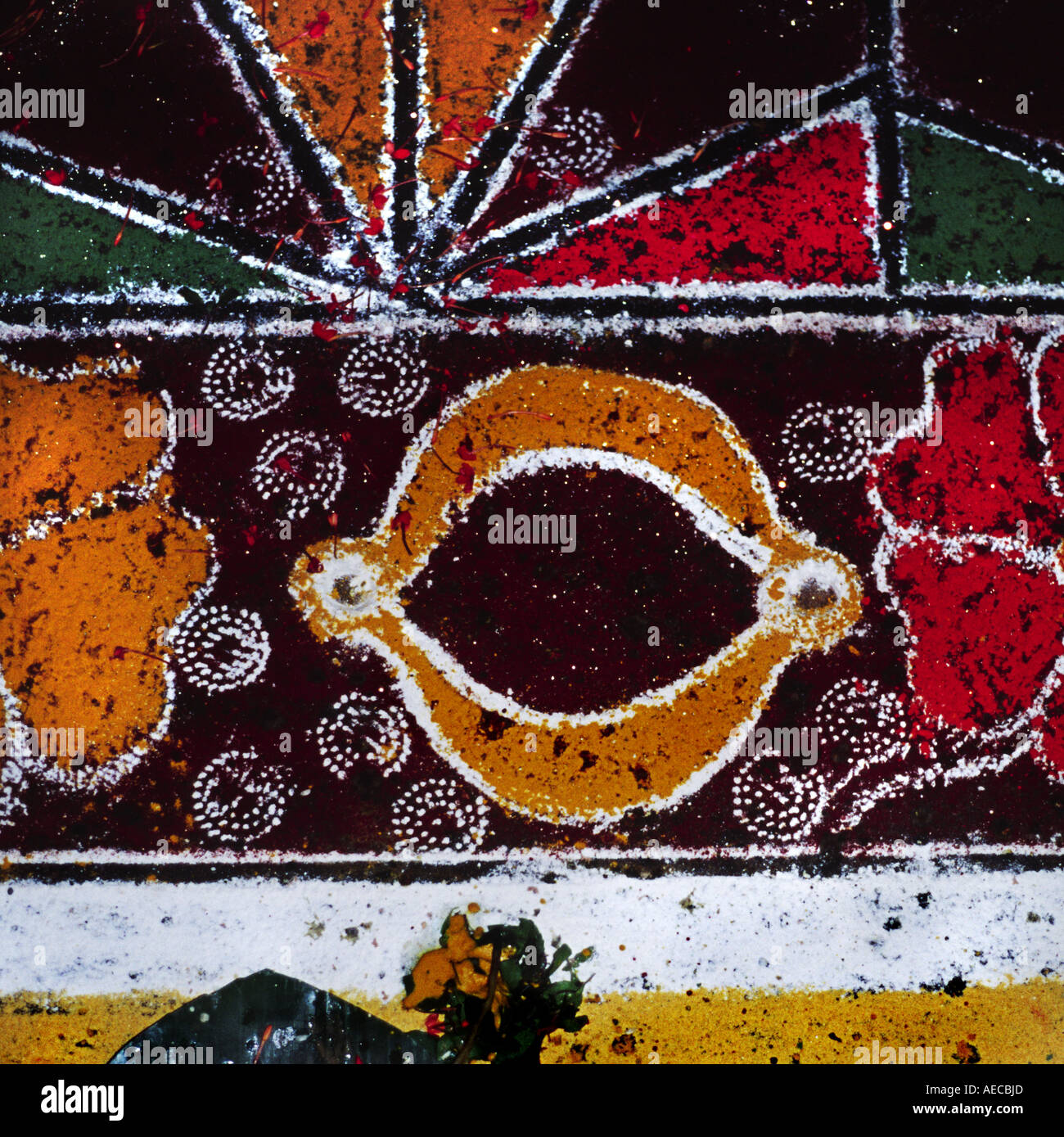 An abstract composition shot from the Kalam, a colorful drawing done on ...