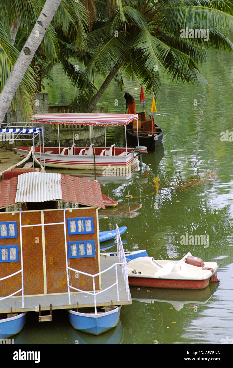 Top view of a riverside tourist resort in Thiruvananthapuram, Kerala ...