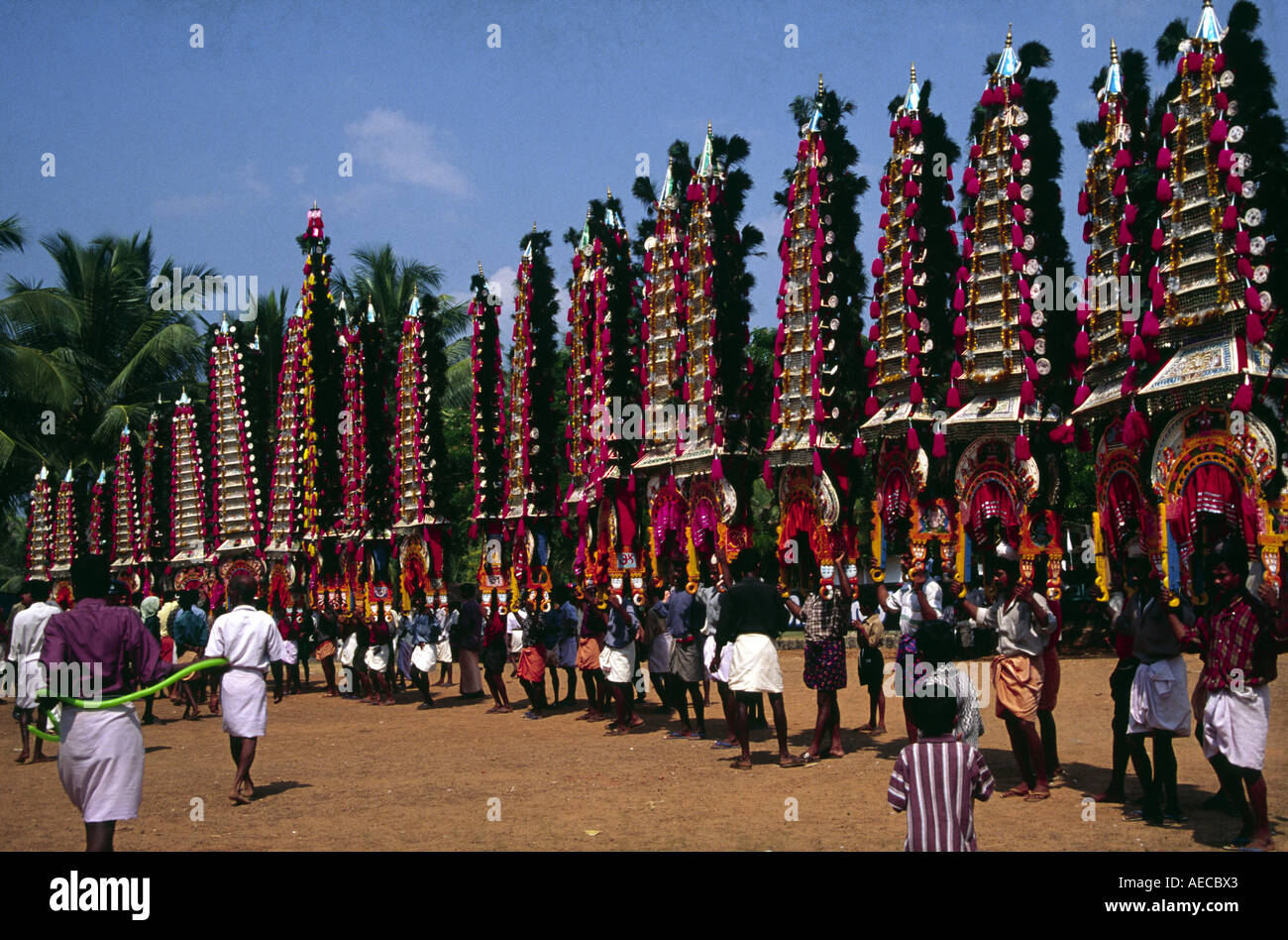 Kavady dancers of Kerala, India Stock Photo - Alamy