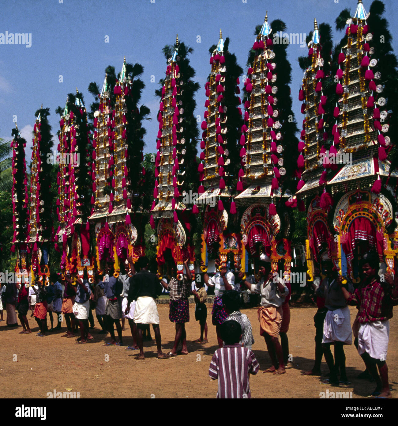 Kavady dancers of Kerala, India Stock Photo - Alamy