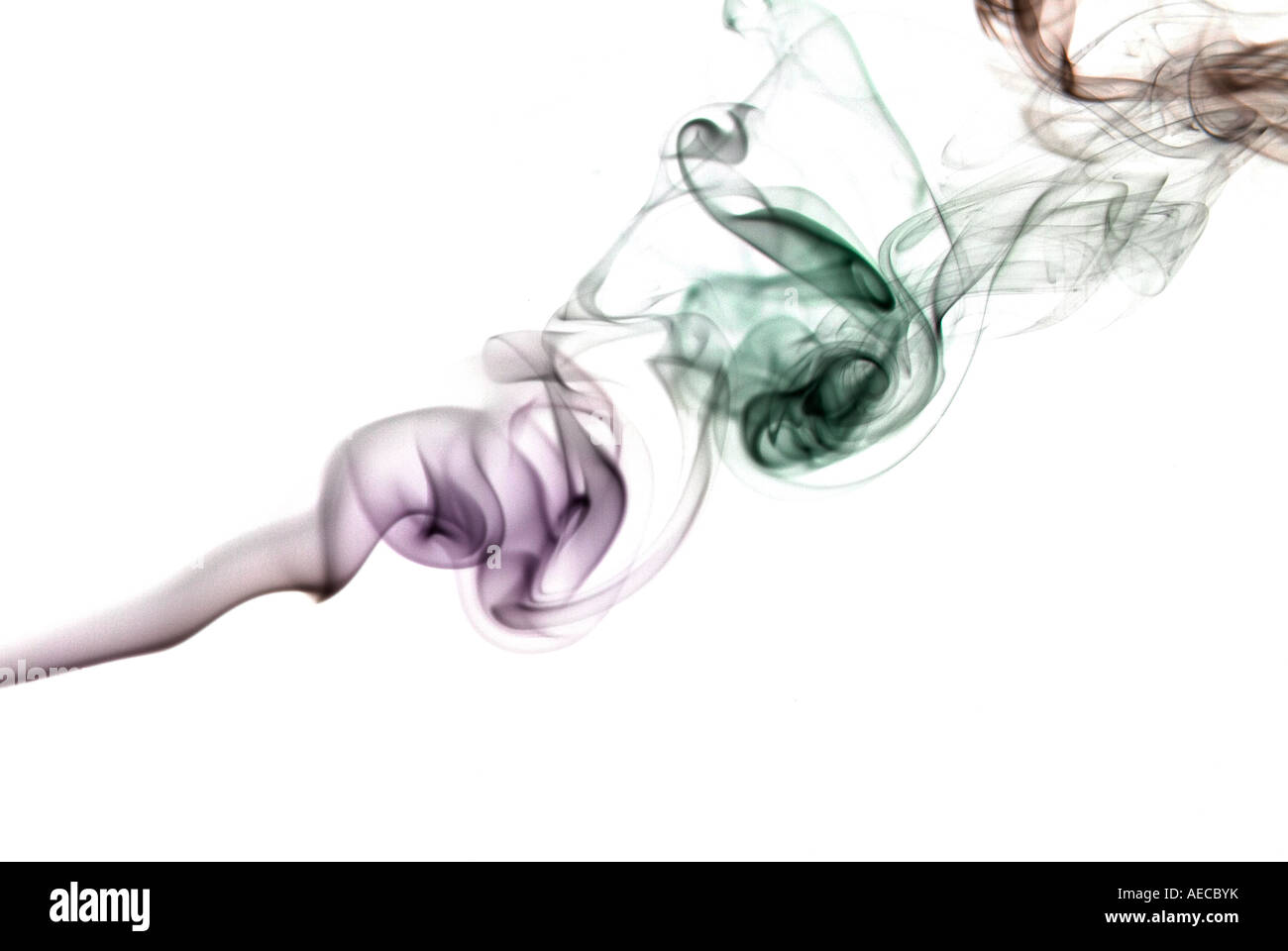 Abstract Colourful Incense Smoke Art on a White Background Stock Photo ...