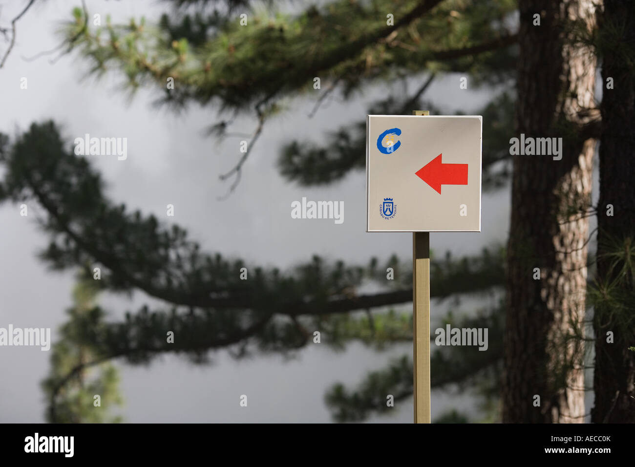 Camping location sign Stock Photo - Alamy