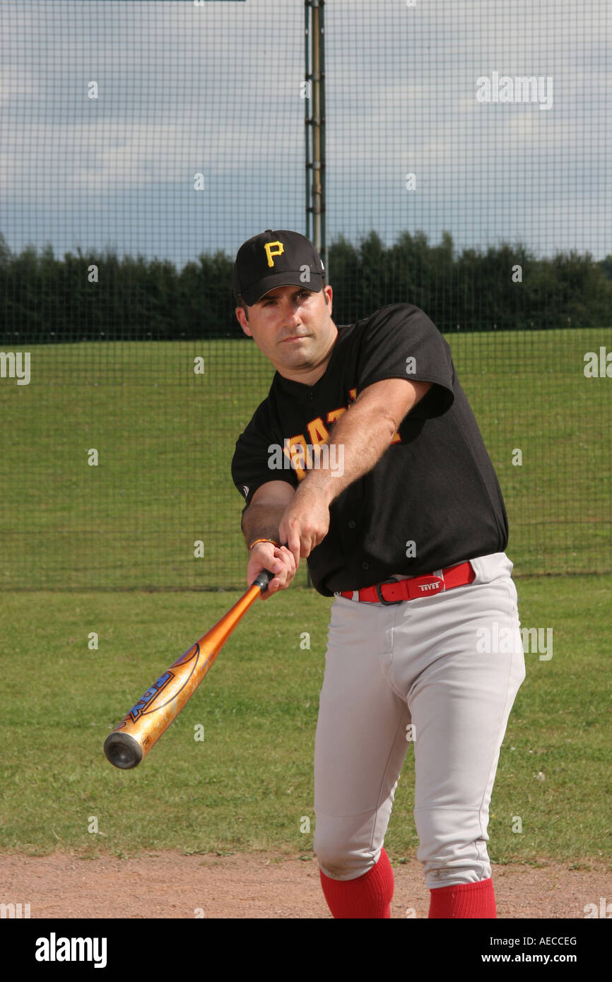 Baseball player posing Stock Photo - Alamy