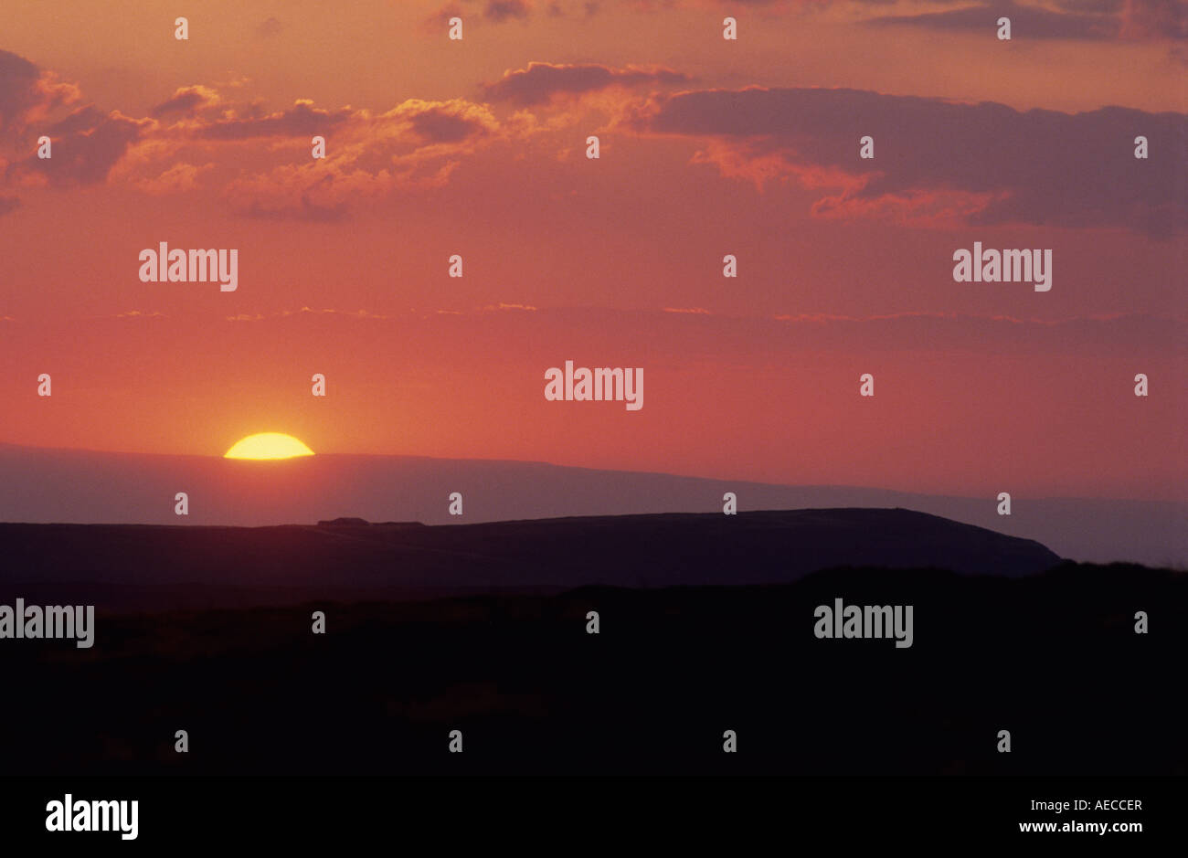 Sunset over Urra Moor, North York Moors National Park, Yorkshire Stock ...