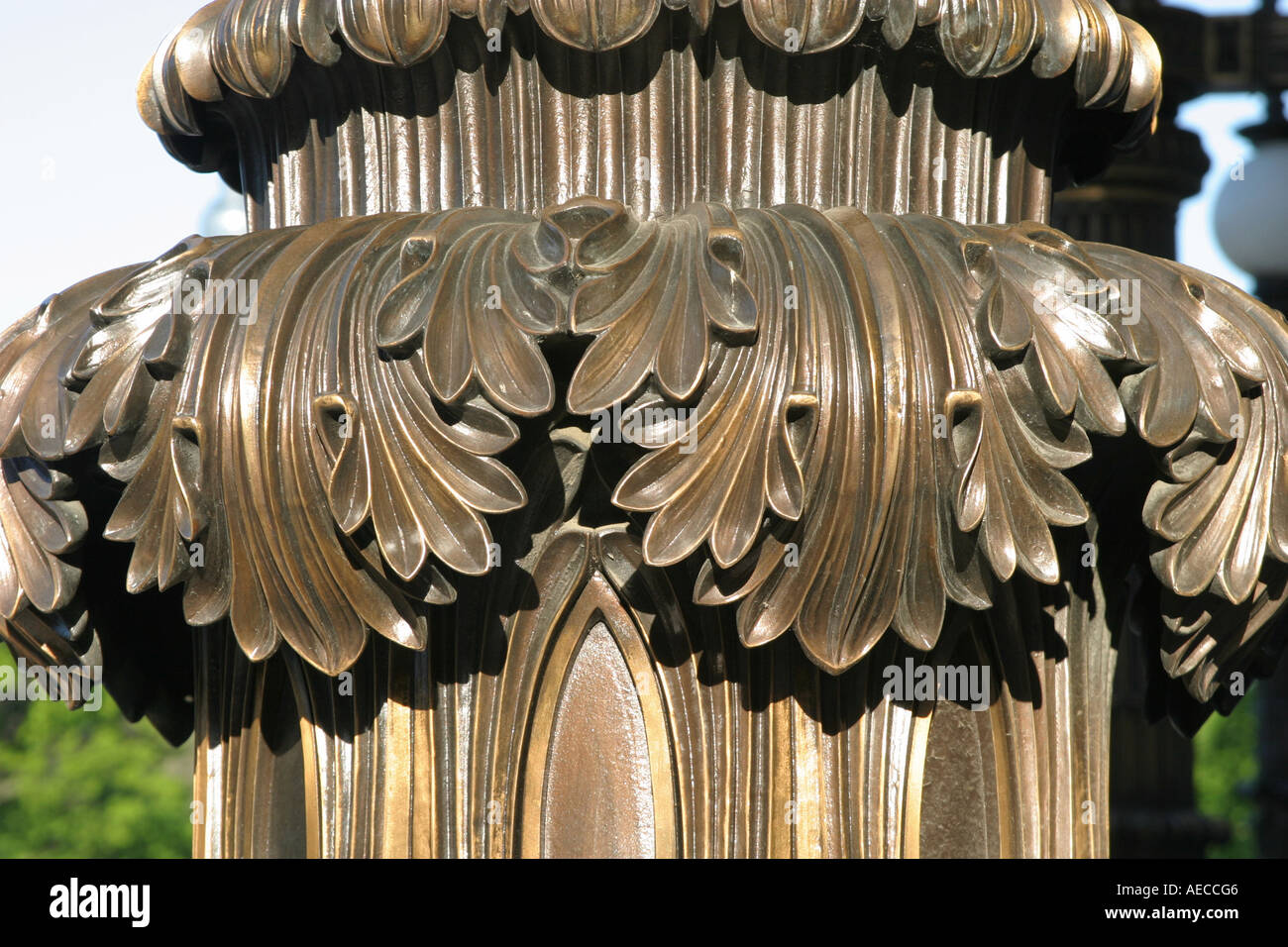 ornate design on column Stock Photo - Alamy
