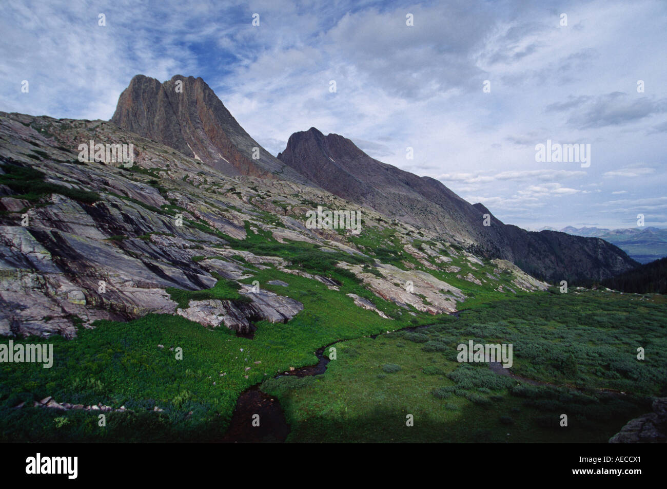 Vestal and Arrow Peaks, Grenadier Range, Weminuche Wilderness, San Juan ...