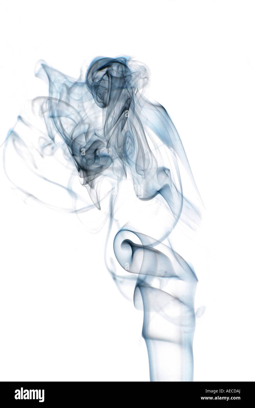 Abstract Colourful Incense Smoke Art on a White Background Stock Photo ...