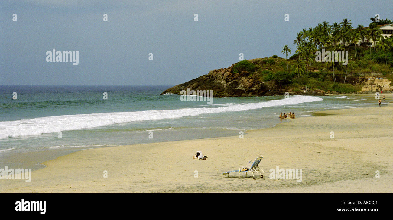 a sunny day in Kovalam beach in Trivandrum, Kerala, India Stock Photo ...