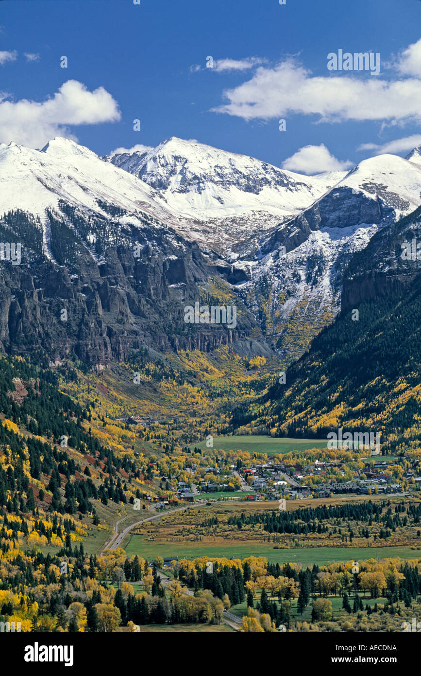 Telluride, Colorado with fall colors Stock Photo - Alamy