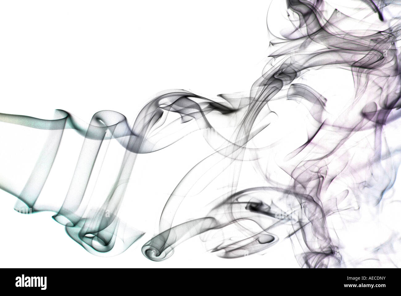 Abstract Colourful Incense Smoke Art on a White Background Stock Photo ...