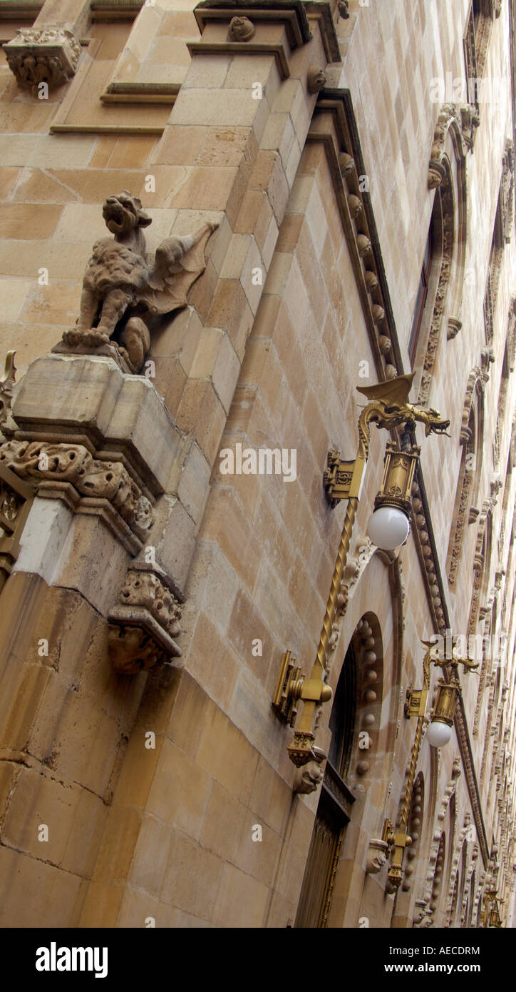 A gargoyle perched on the central post office in Mexico City Stock ...