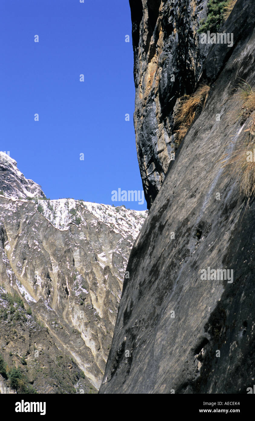 Rock formations in Dharapani surroundings Annapurna Conservation Area ...