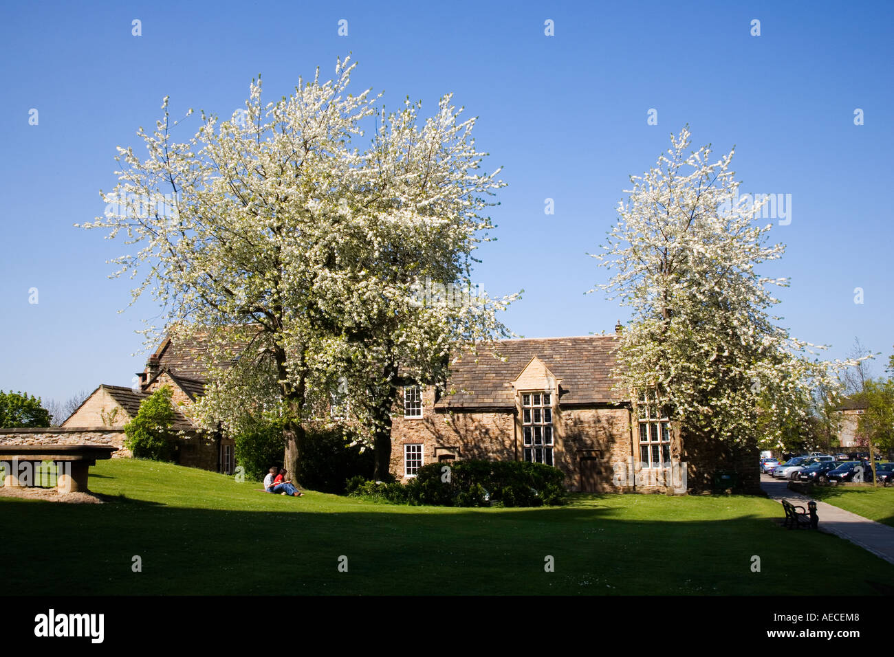 Two People Sitting in Spring Sunshine by the Department of Music ...
