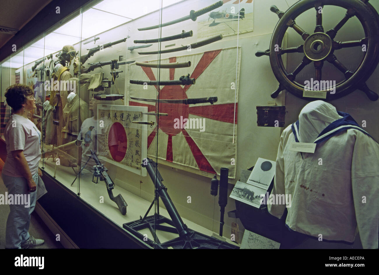 Japanese uniforms display at Museum of the Pacific War (old facilities ...
