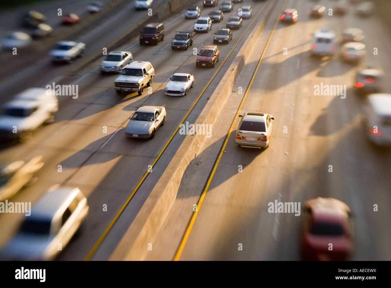 Crowded freeway los angeles california hi-res stock photography and ...