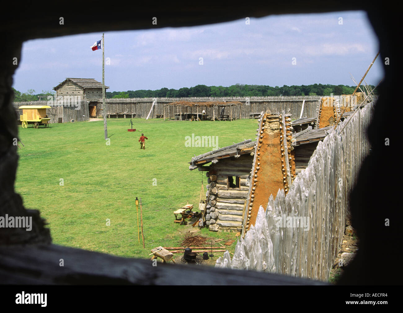 View from blockhouse, Old Fort Parker State Historical Park, Texas, USA ...