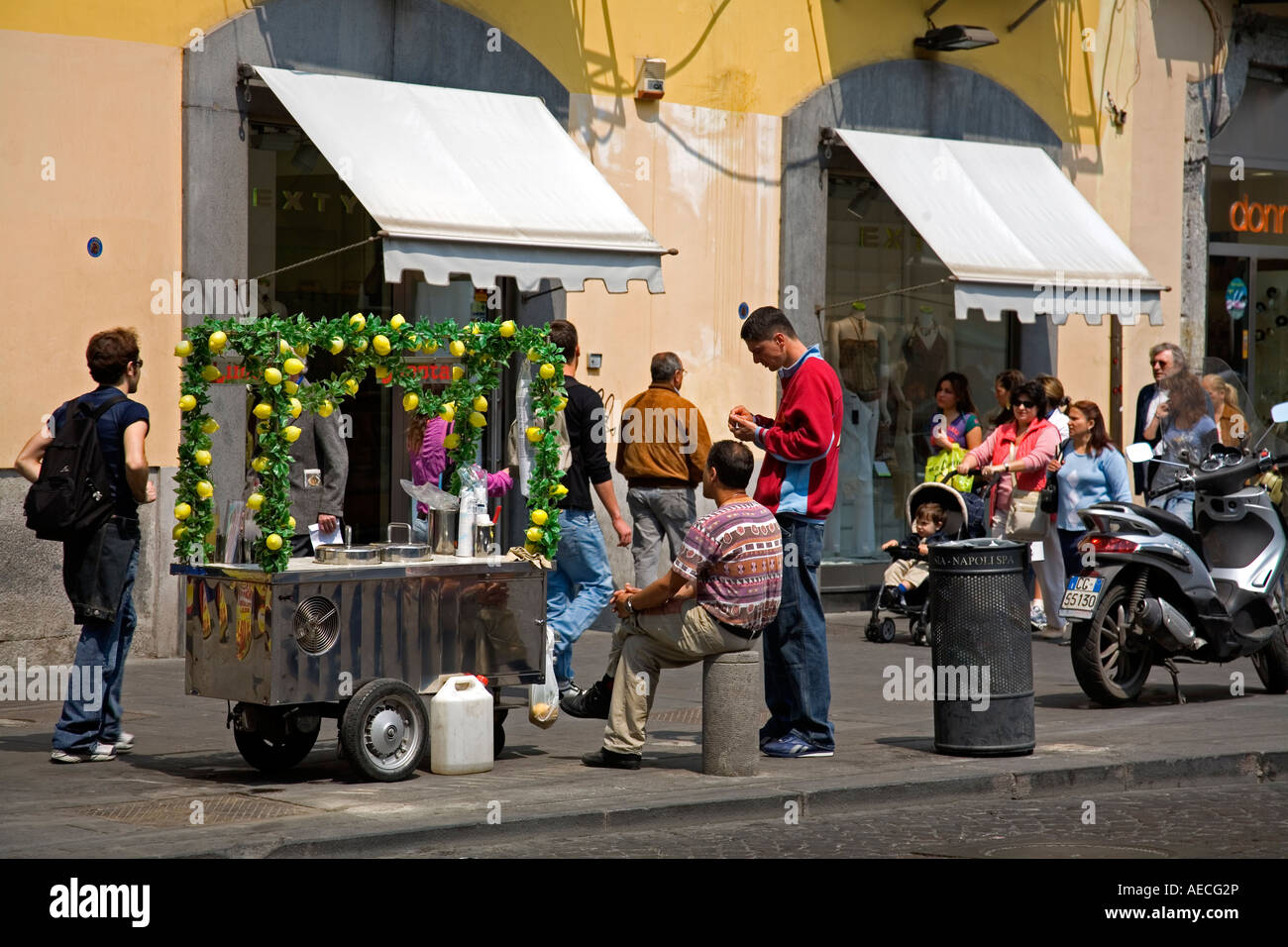 Stores on Via Toledo City of Naples Italy Stock Photo - Alamy