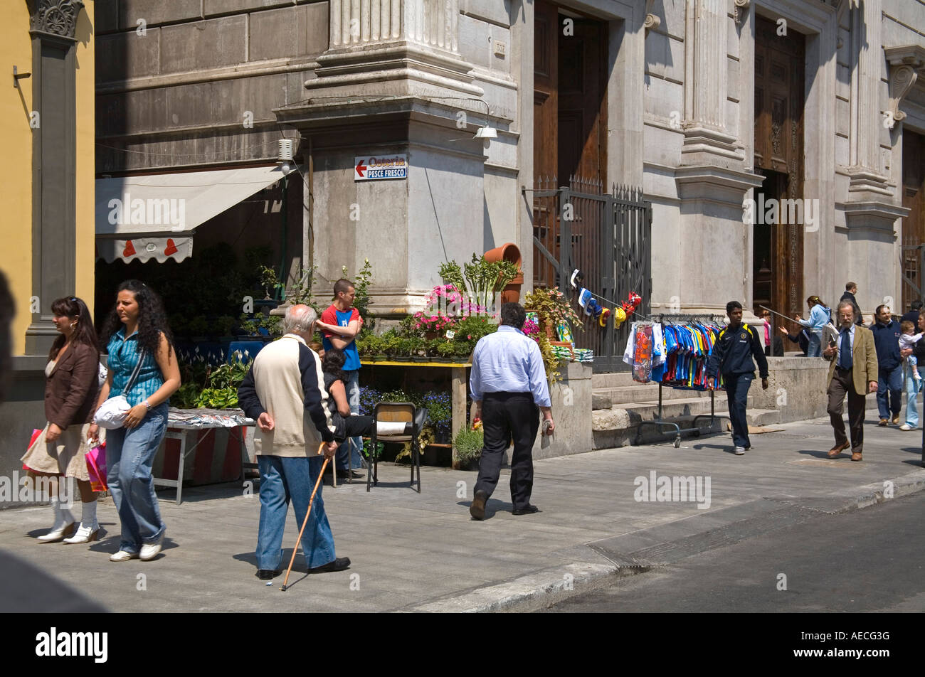 Stores on Via Toledo City of Naples Italy Stock Photo - Alamy