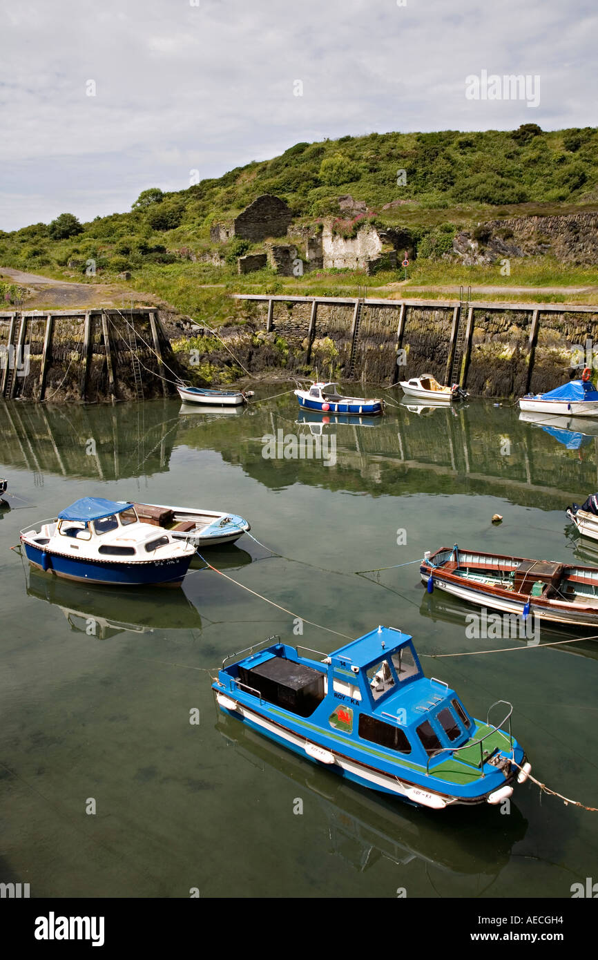 Boats in harbour once used for transporting copper from Parys Mountain ...