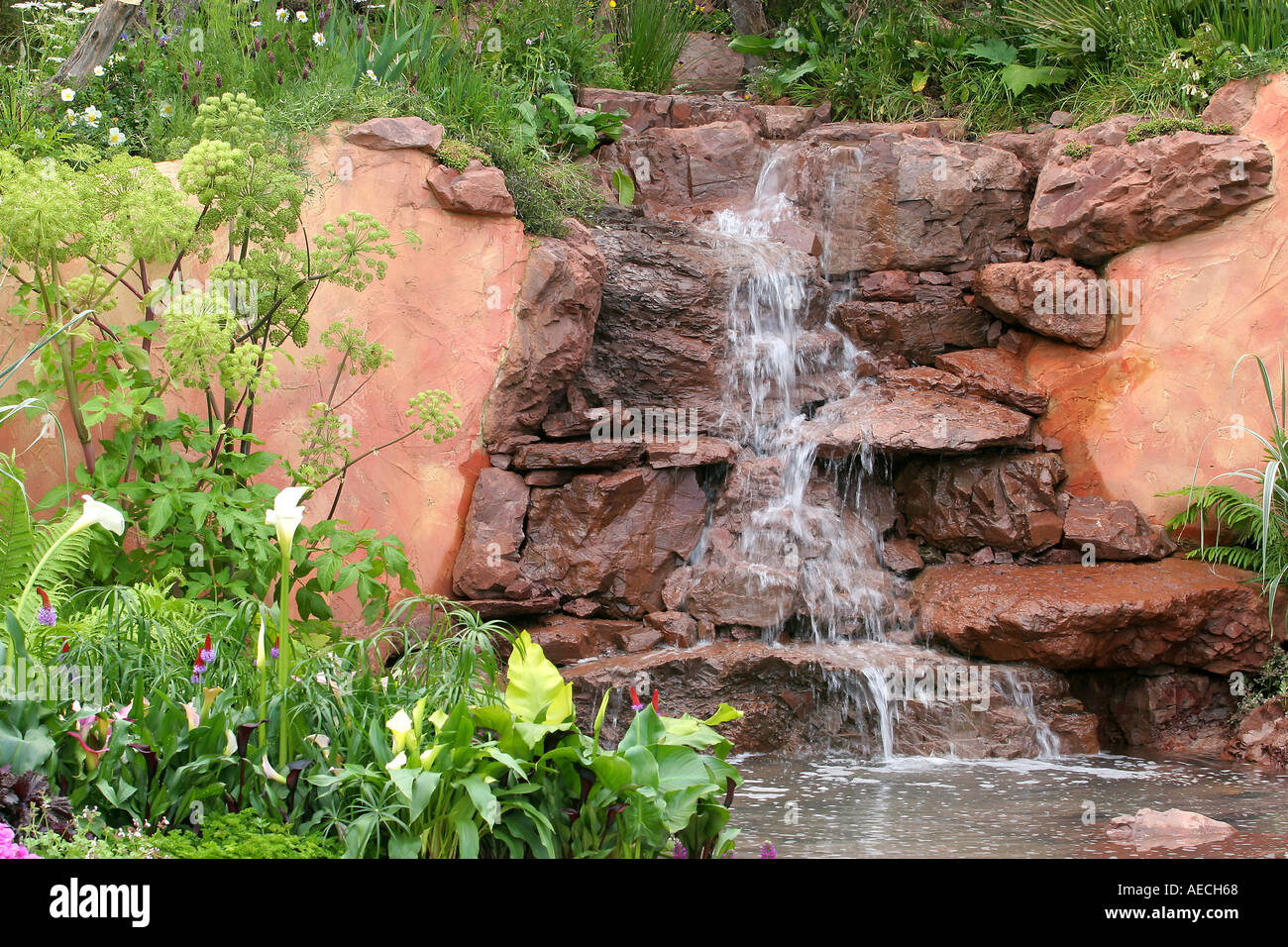THE 4HEAD GARDEN DESIGNER MARNEY HALL CHELSEA FLOWER SHOW 2005 Stock ...