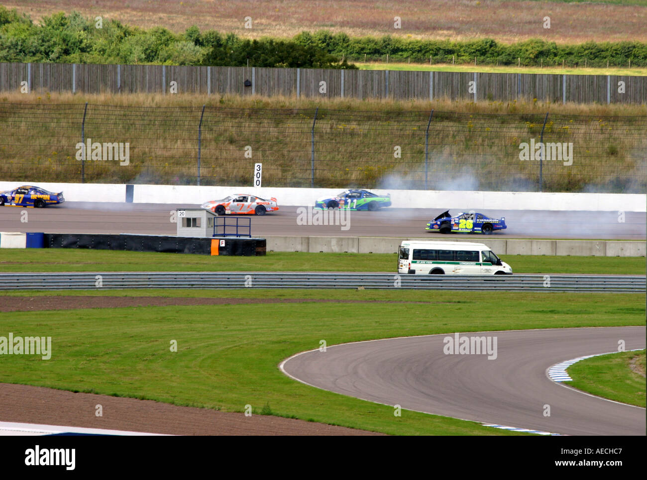 Gavin Seager and Hunter Abbott crash their V8 stock cars Stock Photo ...
