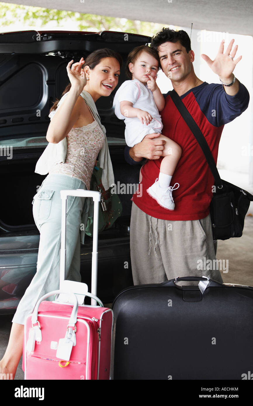 Waving goodbye to family hi-res stock photography and images - Alamy
