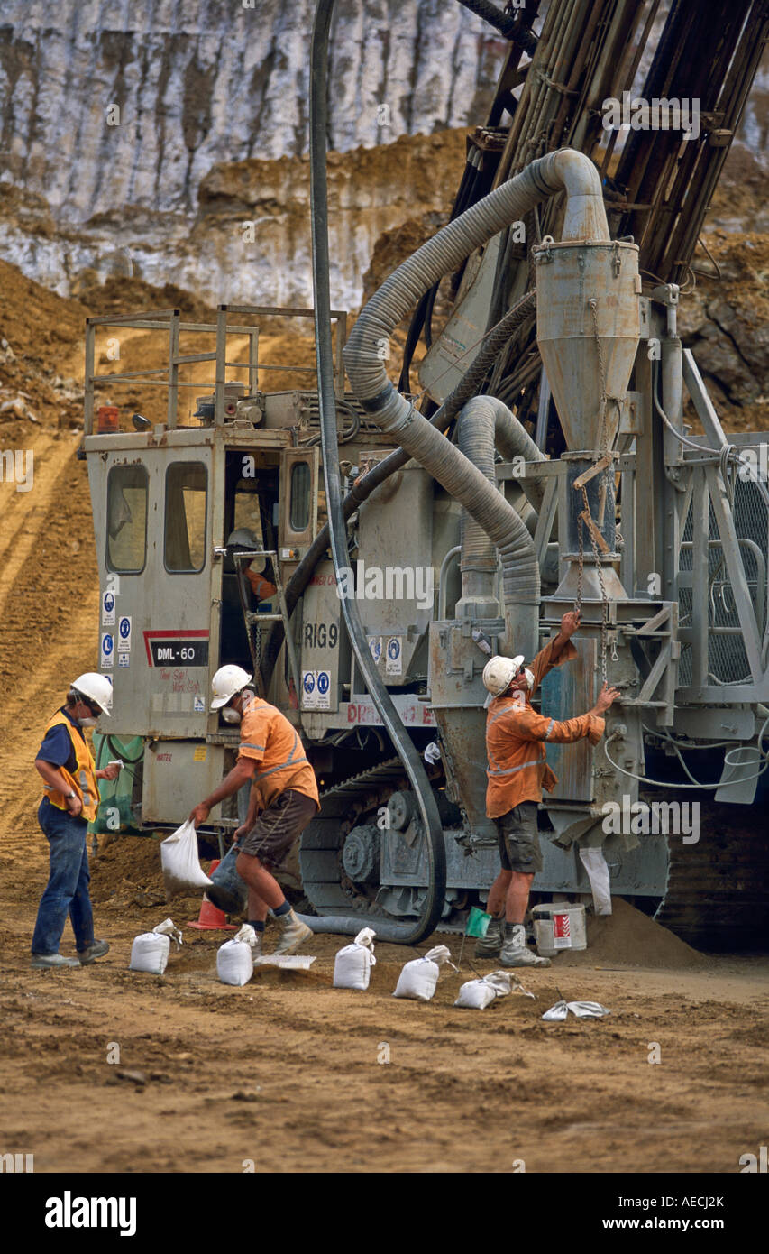 Ore sampling, mining, Australia Stock Photo - Alamy