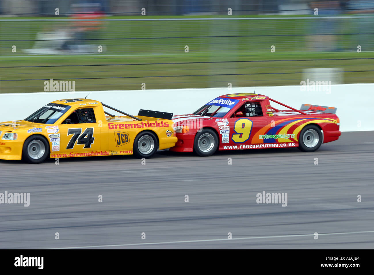 Racing pick up trucks Stock Photo - Alamy