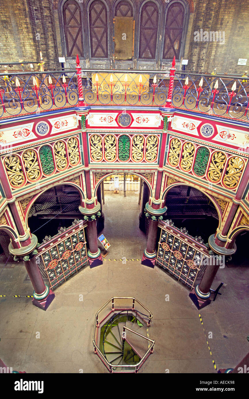 The ornate interior of the Victorian-era Crossness Pumping station in ...
