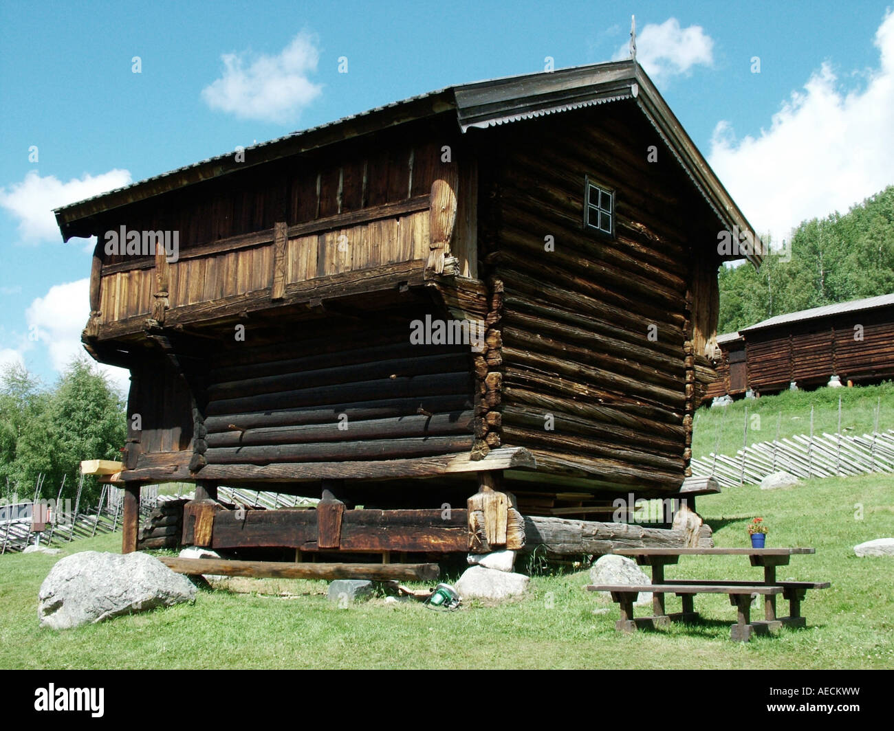 wooden silo in Torpo, Norway, Torpe Stock Photo - Alamy