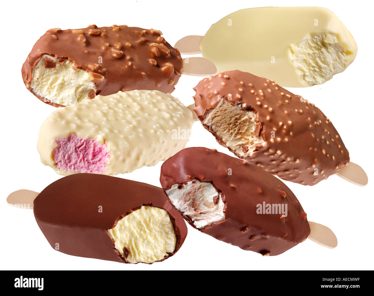SELECTION OF ICE CREAM BARS CUT OUT Stock Photo - Alamy