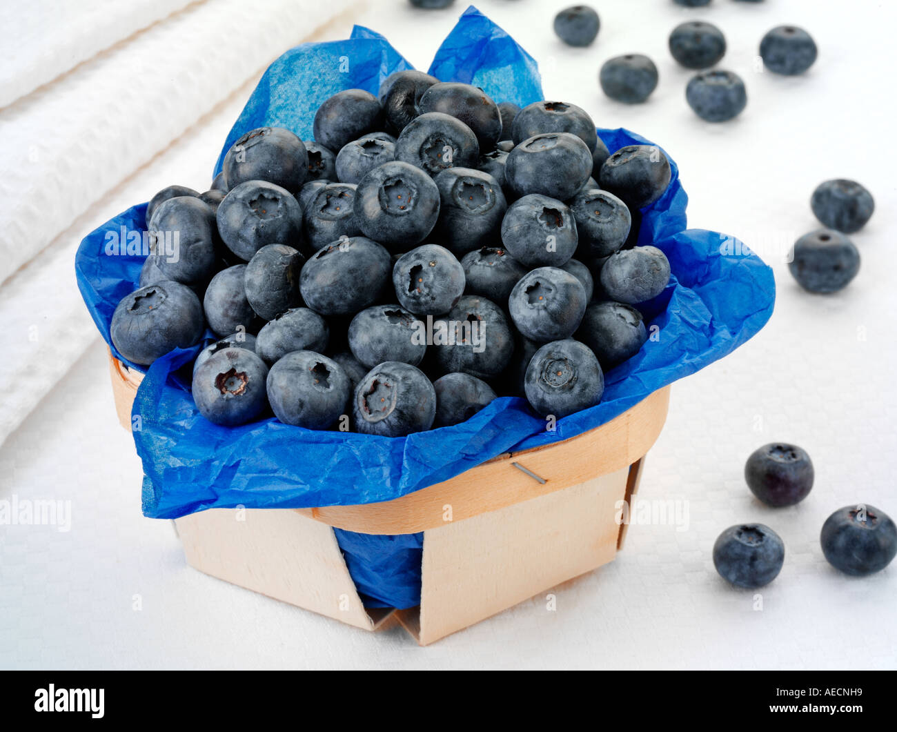 PUNNET OF BLUEBERRIES Stock Photo - Alamy