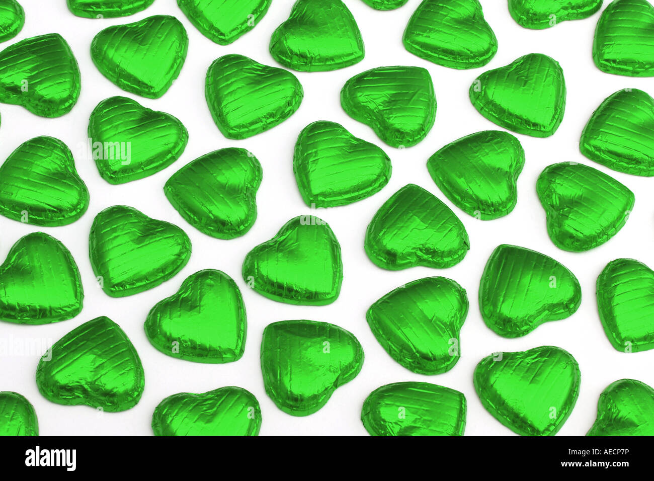 many green chocolate hearts Stock Photo - Alamy