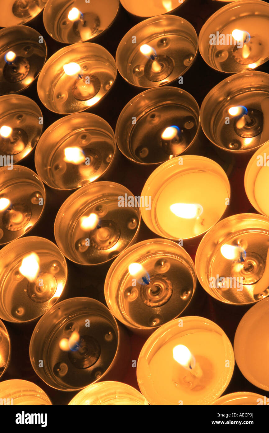 burning tea candle Stock Photo - Alamy