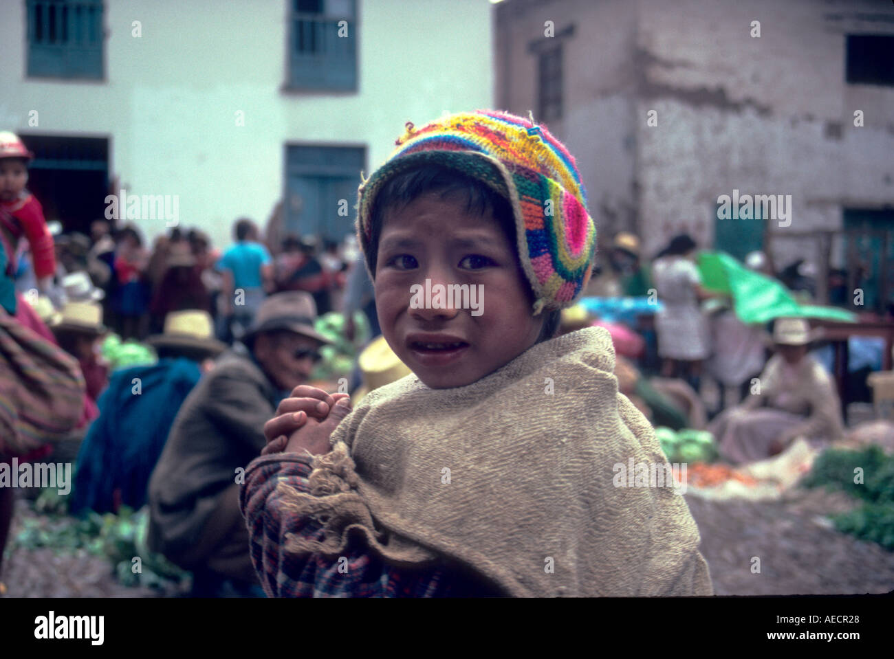 Peruvian boy poses for portrait Stock Photo - Alamy