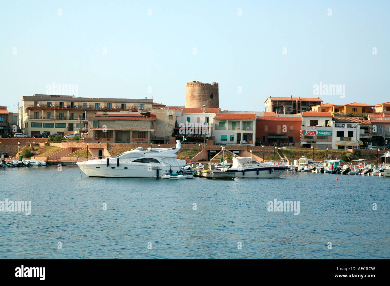 Town harbour at Isola Rossa, Sardinia, Italy Stock Photo - Alamy