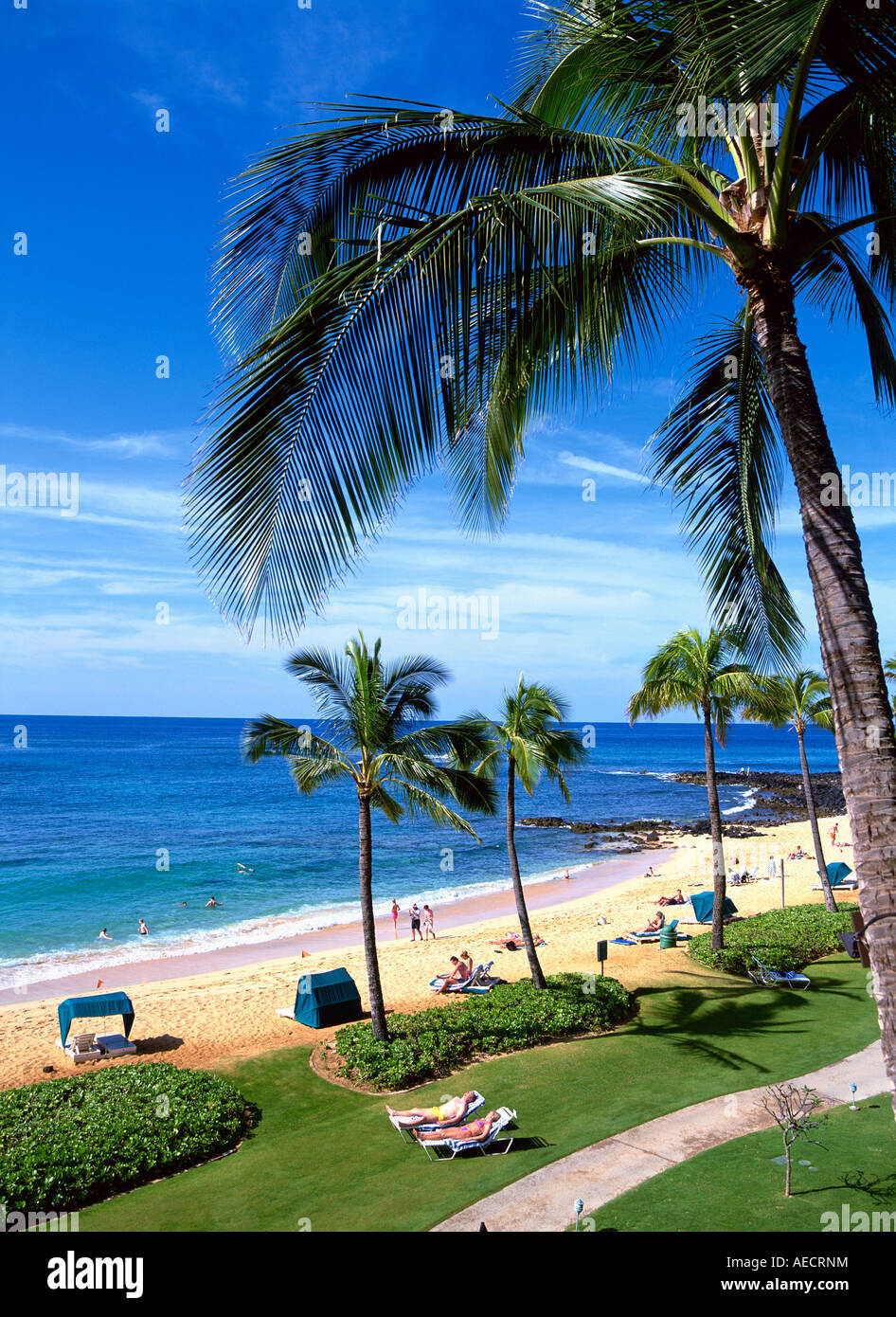 Kauai, Sheraton Resort, Poipu Beach Stock Photo - Alamy