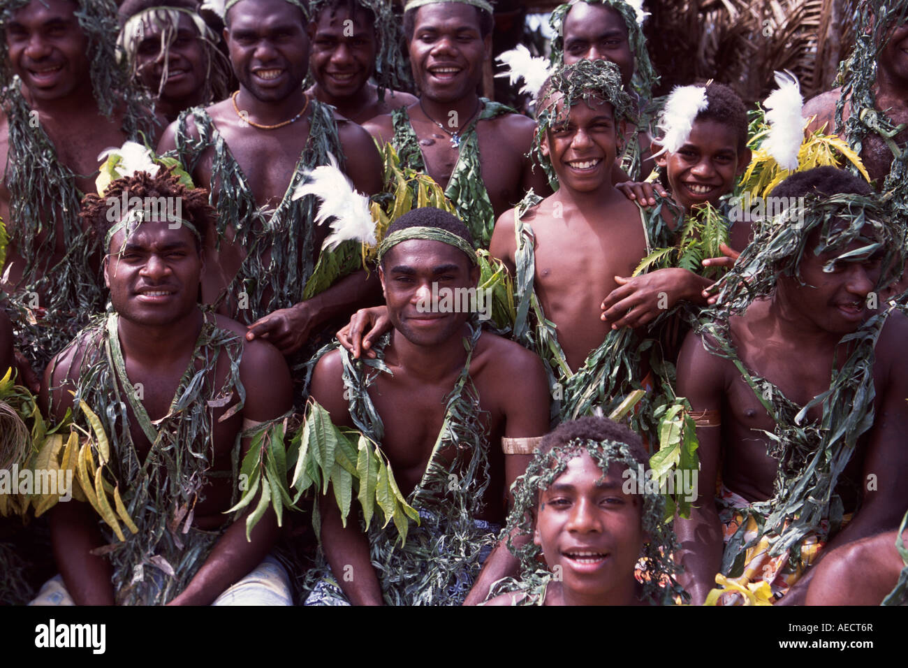 Vanuatu, Group Of Traditional Dancers Stock Photo - Alamy