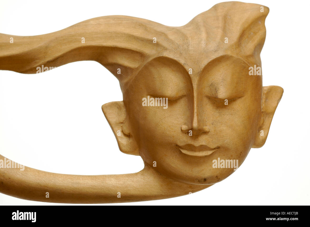 detail of an african statue, handcraft, face Stock Photo - Alamy