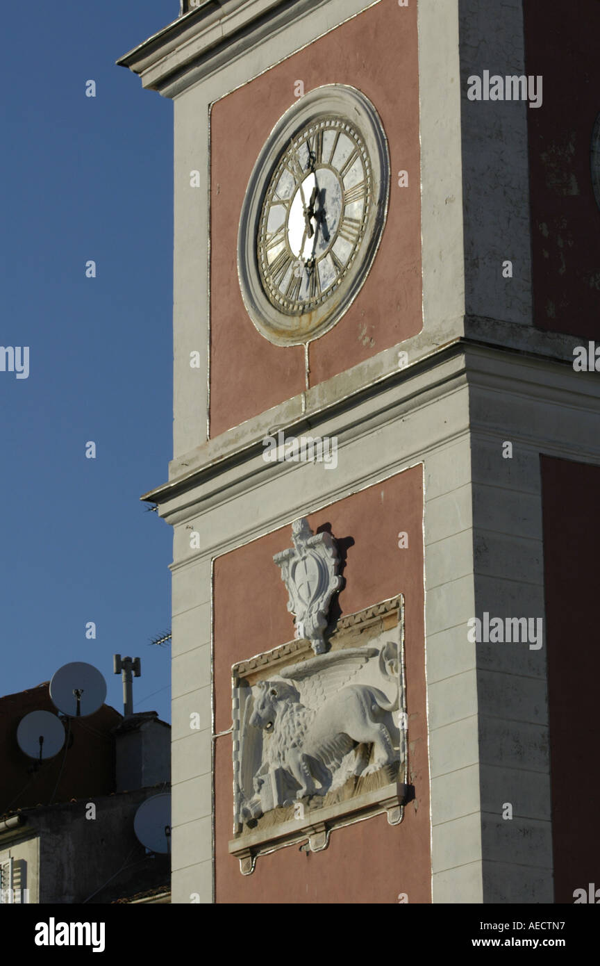 Rovinj, city view, clocktower Stock Photo - Alamy
