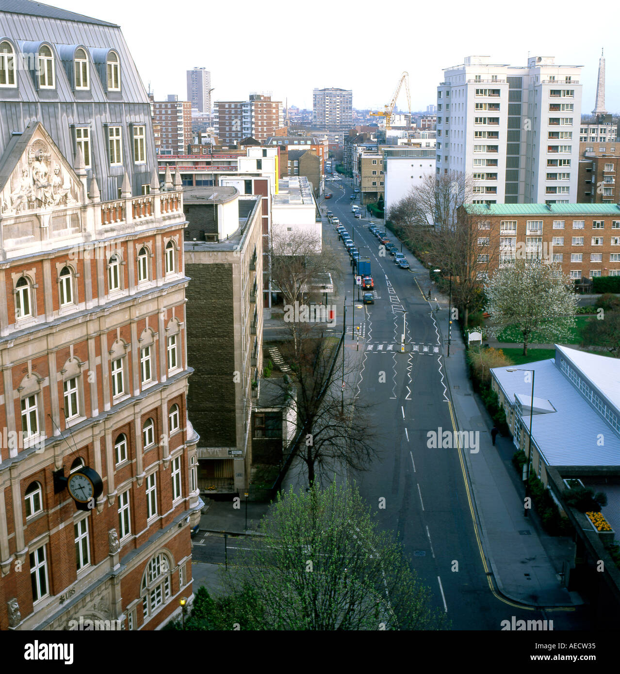 A view north from a Barbican flat looking towards the Golden Lane ...