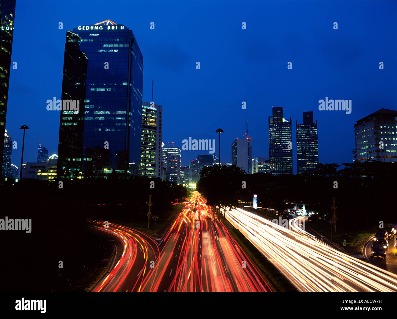 Jakarta night illuminated traffic street hi-res stock photography and ...