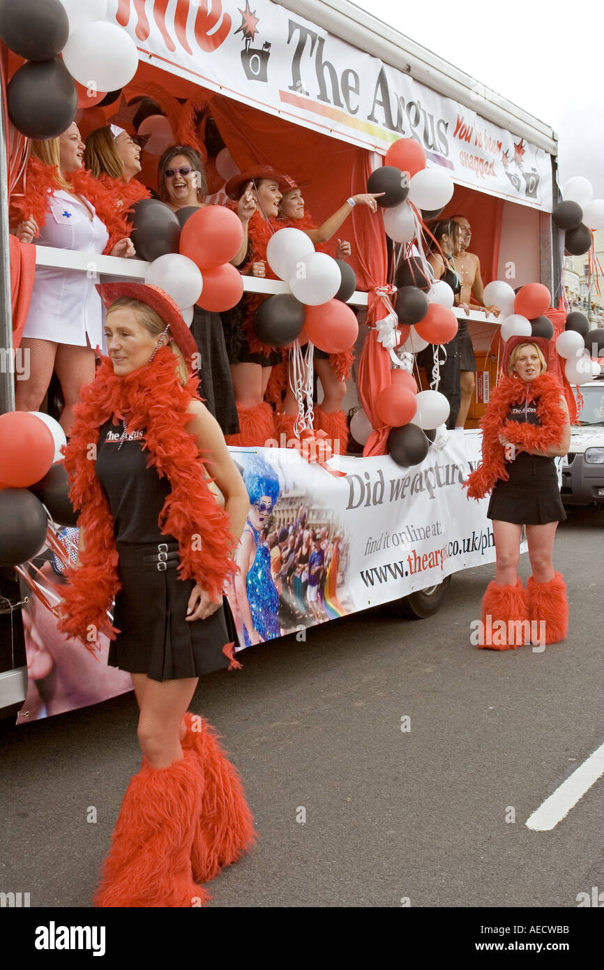 Float sponsored by local newspaper The Argus for Gay Pride parade ...